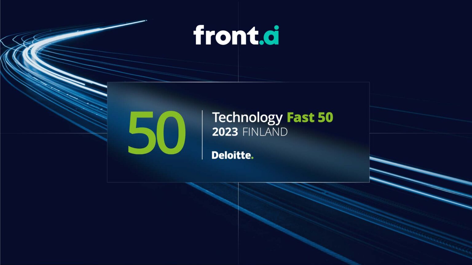 Front AI Proudly Shortlisted in the Prestigious Deloitte Technology Fast 50 Finland 2023 - Front AI
